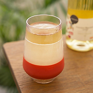 Host Freeze XL Cooling Cup in Double Walled Insulated Freezable Drink Chilling Tumbler with Freezing Gel, 12 Ounces, Terra Cotta Set of 2