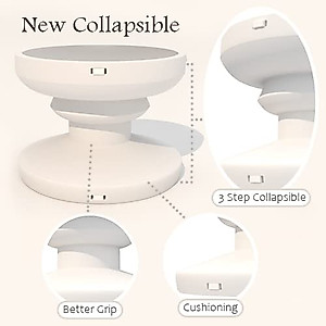 DALSTONE Authentic Natural Mother of Pearl Chips Collapsible Expandable Multi Functional Mobile Phone Grip Stand Holder for Smartphone Tablet Cell Phone Accessory (Violet)