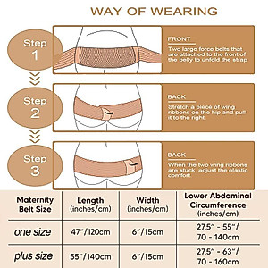 AIWITHPM Belly Band for Pregnancy Maternity Belt Pregnancy Support Belt Bump Band Abdominal Brace Belt - Relieve Lower Back, Pelvic and Hip Pain (Black/One size)