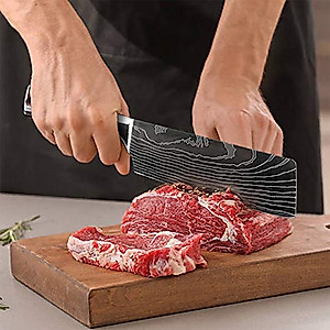 Professional Chef Knife Set 5 Pieces, Kitchen Knives Set Stainless Steel with Wood Handle Chef Knife Cooking Utility Bread Slicing Peeling Boning Knife (5PCS-KNIFESETS)