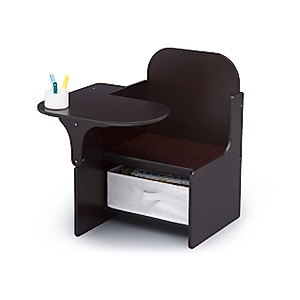 Delta Children MySize Chair Desk With Storage Bin, Dark Chocolate