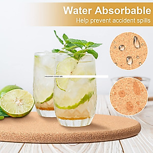16 Pack Cork Trivet 8 Inch Cork Coaster Thick Cork Trivets for Hot Dishes and Hot Pots Heat Resistant Multifunctional Cork Board Hot Pads for Table Countertop