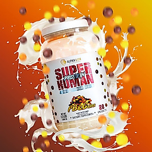 ALPHA LION Superhuman Whey Protein Powder, Great Tasting Pure Whey Protein Isolate, Low Carb, Low Sugar, No Bloat Post Workout, Muscle Recovery & Growth (28 Servings, PB & Gains)