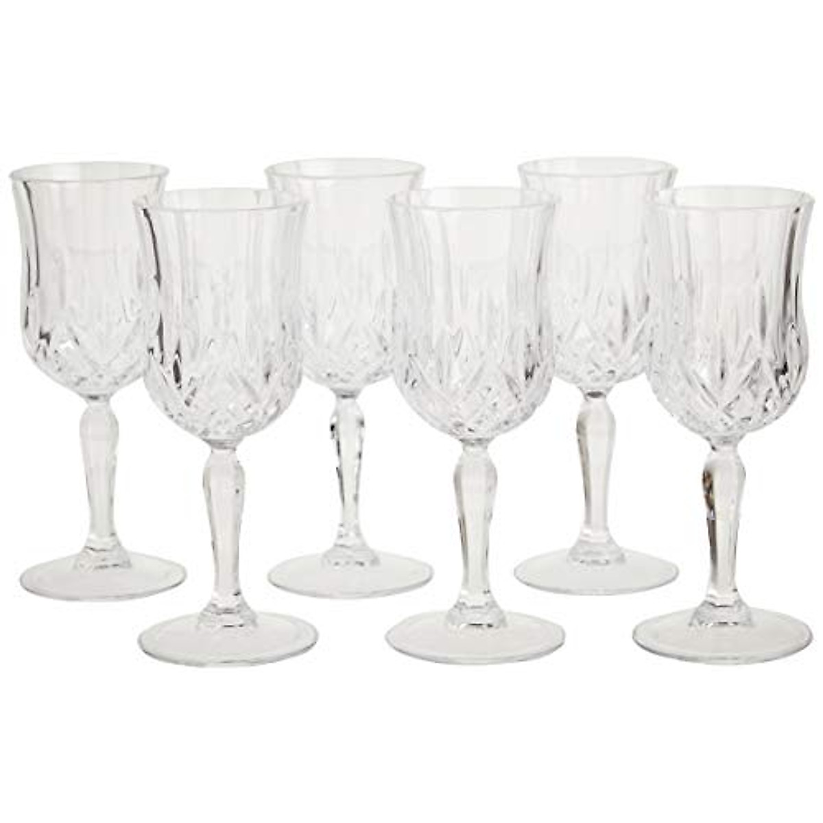 Lorren Home Trends Opera White Wine, 6 Count (Pack of 1)