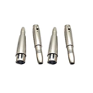 YEGAFE XLR Female to 1/4" Female Adapter, 6.35mm to 3 Pin XLR Socket Audio Connector Female,XLR to Quarter inch Female TRS/TS Converter Mic DJ Adapter (4 Pack)