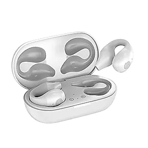 Wireless Ear Clip Bone Conduction Headphones Bluetooth Wireless Clip On Open Ear Headphones Earbuds Earclip Bone Conduction Earbuds Head Set Waterproof Bone Conducting Ear Buds Induction Headphones