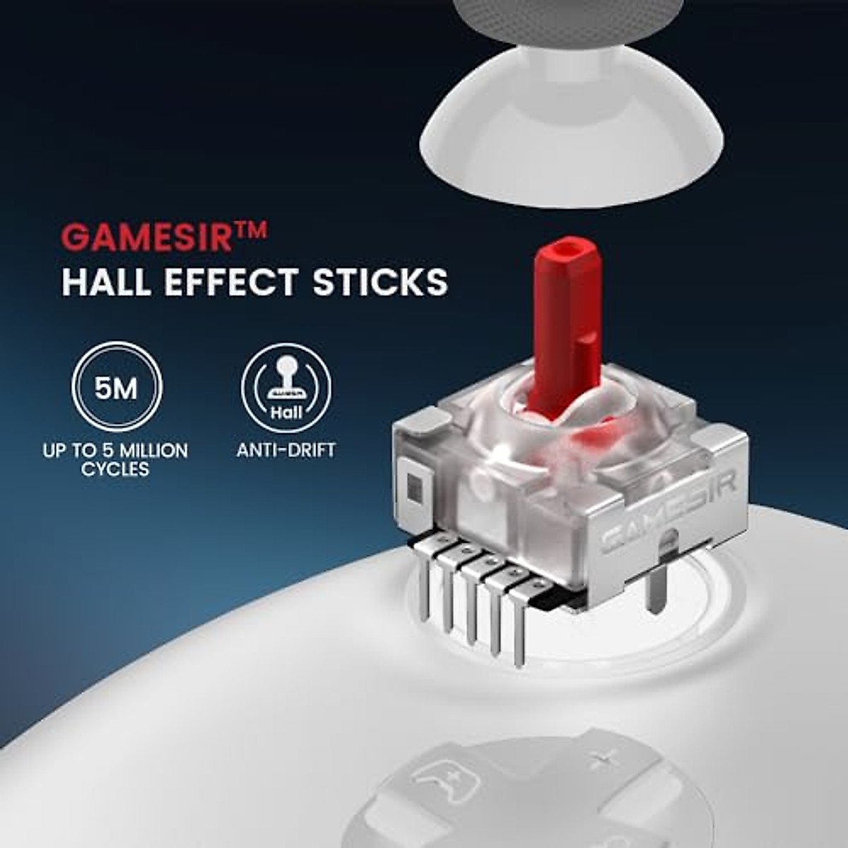 GameSir G7 HE C Wired Xbox Controller,Officially licensed Controller with Hall Effect Joysticks for Xbox Series X|S, Xbox One, Windows 10|11,Xbox Officially licensed Controller (White)