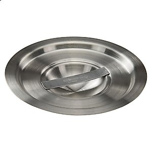 Winco 2 Quart Heavy-Duty Stainless Steel Bain Marie Cover for Winco BAMN-2