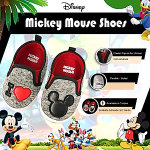 Disney Mickey Mouse Red and Black Infant Shoes - Size 12-18 Months