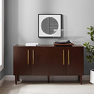 Crosley Furniture Everett Mid-Century Modern Sideboard, Mahogany
