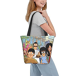 Bobs-Burgers Women's Tote Bag Large Capacity Shoulder Handbag For School Travel Beach Shopping Business Work