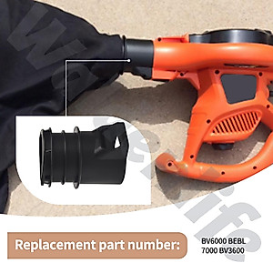 Electric Leaf Blower Adapter Pipe/Vacuum Tube, for Black-Decker 12 Amp BV6000 BEBL7000 BV3600 Electric Leaf Blower