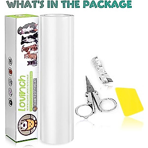 Lovinch [Thickened Vinyl] Cat Scratch Furniture Protector, Clear Couch Protector for Cat, Anti Cat Scratching Deterrent Tape, Pet Training Tape from Scratching Furniture Couch Door – [123" X 10.4"]