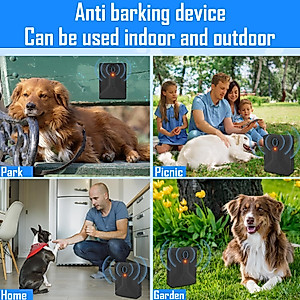 No Bark Deterrent Device Indoor, Anti Barking Device, Dog Bark Deterrent Devices, 45 Ft Barking Dog Deterrent, 3 Modes Electric Bark Box, for Small, Medium and Large Dogs, Indoor and Outdoor Use