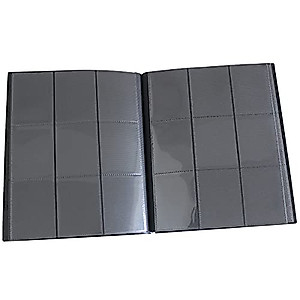 WINTRA Quality 9-Pocket Trading Card Album Folders , 360 Side Loading Pocket Card Binder for Trading Card (Black)