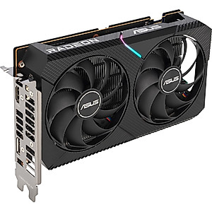 ASUS Dual AMD Radeon RX 6400 Gaming Graphics Card (AMD RDNA 2, PCIe 4.0, 4GB GDDR6 Memory, HDMI 2.1, DisplayPort 1.4a, Axial-tech Fan Design, 0dB Technology)