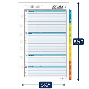 AT-A-GLANCE 2024 Weekly & Monthly Planner Refill, 5-1/2" x 8-1/2", Desk Size, Loose-Leaf, Zenscapes (281-285Y-24)