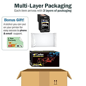 Cartlee Remanufactured Ink Cartridge Replacement for Canon 260 Black Ink Cartridge 260XL for Canon TS6400 Ink Cartridge for Canon TS6420 Ink Cartridge PG-260 Pixma TS5320 TS5300