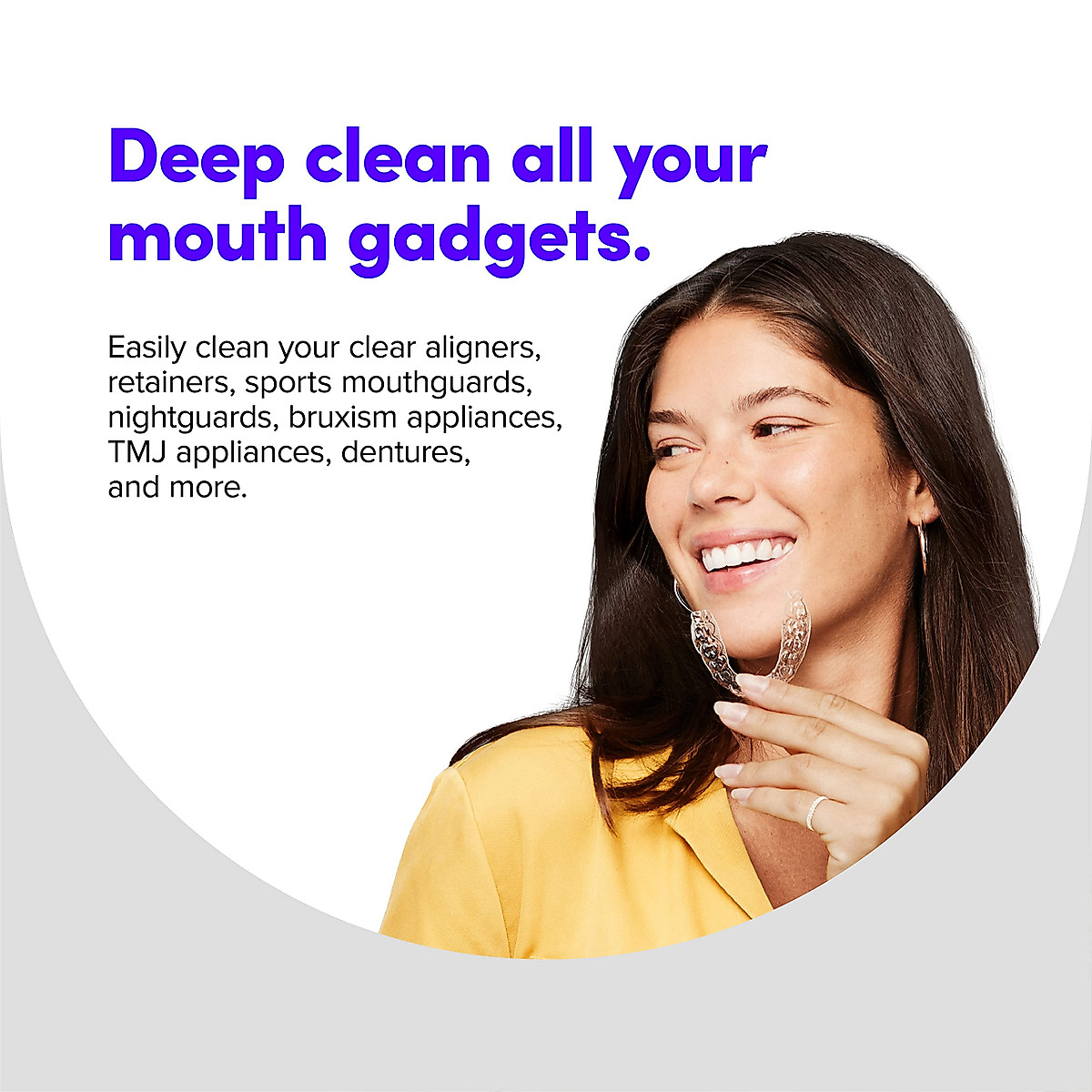 SmileDirectClub Retainer Cleaner, 128 Denture Cleaning Tablets, Safe and Minty Fresh