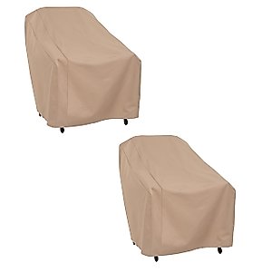 Modern Leisure Outdoor Chair Cover - Weather-Resistant Fabric - Furniture Protection Perfect for Patio, Deck, and Porch - 33" L x 34" W x 31" H - Kahki - 2-Pack