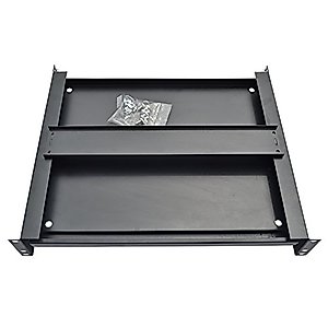 Sysracks Pack 2 PCS X 2U Rack Mount Adjustable Pull-Out Sliding Keyboard Mouse Shelf Tray