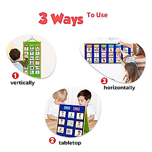 Godery Large Visual Schedule for Kids Chore Reward Chart,Bedtime Routine Chart for Toddlers,Double Side Weekly Planner Board with 109 Cards for Home School Planner,Autism Learning Materials.