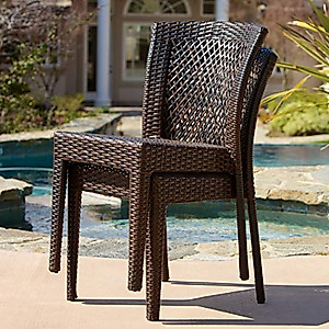 Christopher Knight Home Dusk Outdoor Wicker Chairs, 2-Pcs Set, Multibrown
