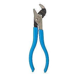 CHANNELLOCK 424 Straight Jaw Tongue & Groove Pliers, 4.5-inch | 1/2-inch Jaw Capacity | 3 Adjustments | Forged High-Carbon U.S. Steel | 90° Teeth Grip in Both Directions | Made in USA, Polished Steel