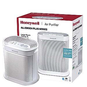 Honeywell HPA204 HEPA Air Purifier for Large Rooms - Microscopic Airborne Allergen+ Reducer, Cleans Up To 1500 Sq Ft in 1 Hour - Wildfire/Smoke, Pollen, Pet Dander, and Dust Air Purifier – White