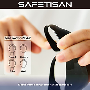 SAFETISAN Tinted Safety Glasses Bulk, 24 Pack, Protective Shaded Safety Goggles, UV Protection Sunglasses, Scratch & Impact Resistant Dark Smoke Lense | Perfect for Construction, Shooting, Lab Work