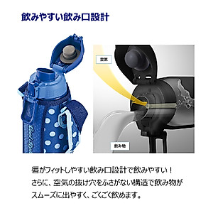 Elephant Seal (ZOJIRUSHI) Water Bottle Straight drink Sports Type sutenresuku-rubotoru 1.0l Blue Dots SD – bxl-fa10 – AZ