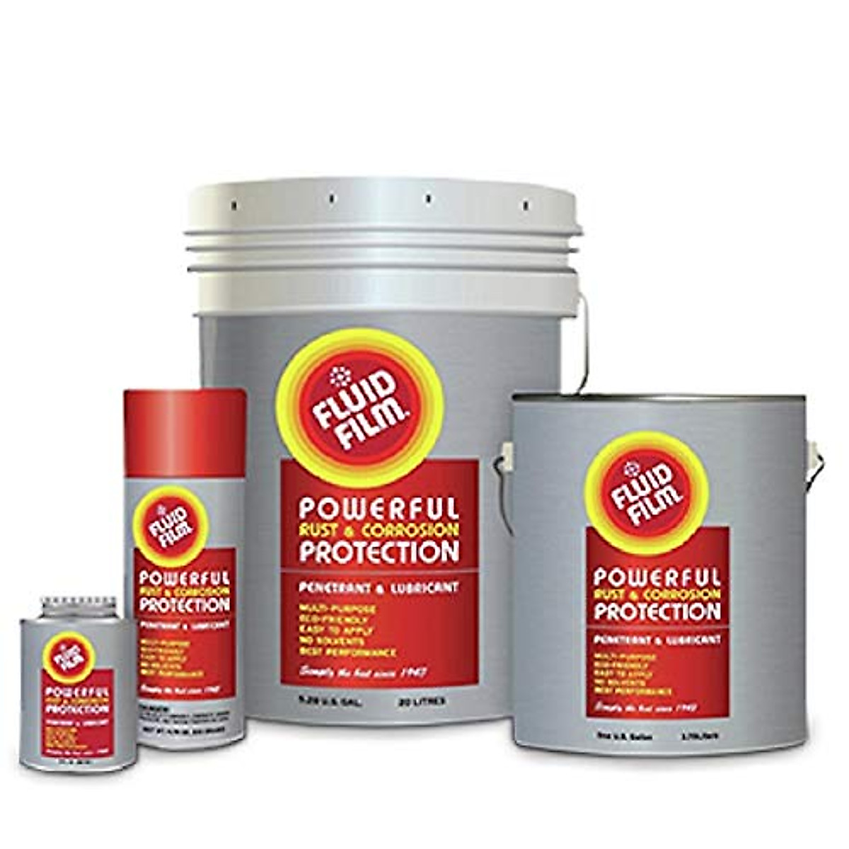 Fluid Film 5gal Pail NAS Rust Inhibitor Rust Prevention Anti Corrosion Anti Rust Coating Undercoating Underbody Rust Proofing Corrosion Protection for Truck Snow Blower Mower Car Semi Tractor Bus