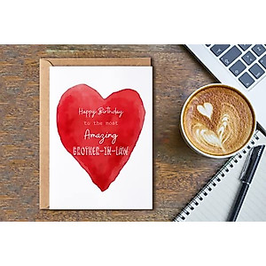 EruditeGifts Happy Birthday To The Most Amazing Brother-In-Law - Happy Birthday Brother-In-Law Card - Luxury Brother-In-Law Birthday Card