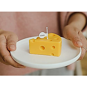 Cheese Shaped Scented Candle,120G Aroma Soy Wax Decorative Candle for Table Photo Prop Birthday Gift,Prefect for Meditation Stress Relief Mood Boosting Bath Yoga