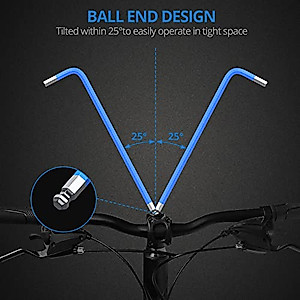 VORXEON 9PCS Allen Wrench Hex Key Set, Metric Long Ball End Allen Key Set L-key with Visible Coding for Bike Motorcycle Repair Furniture Assembly Household DIY (1.5mm-10mm)