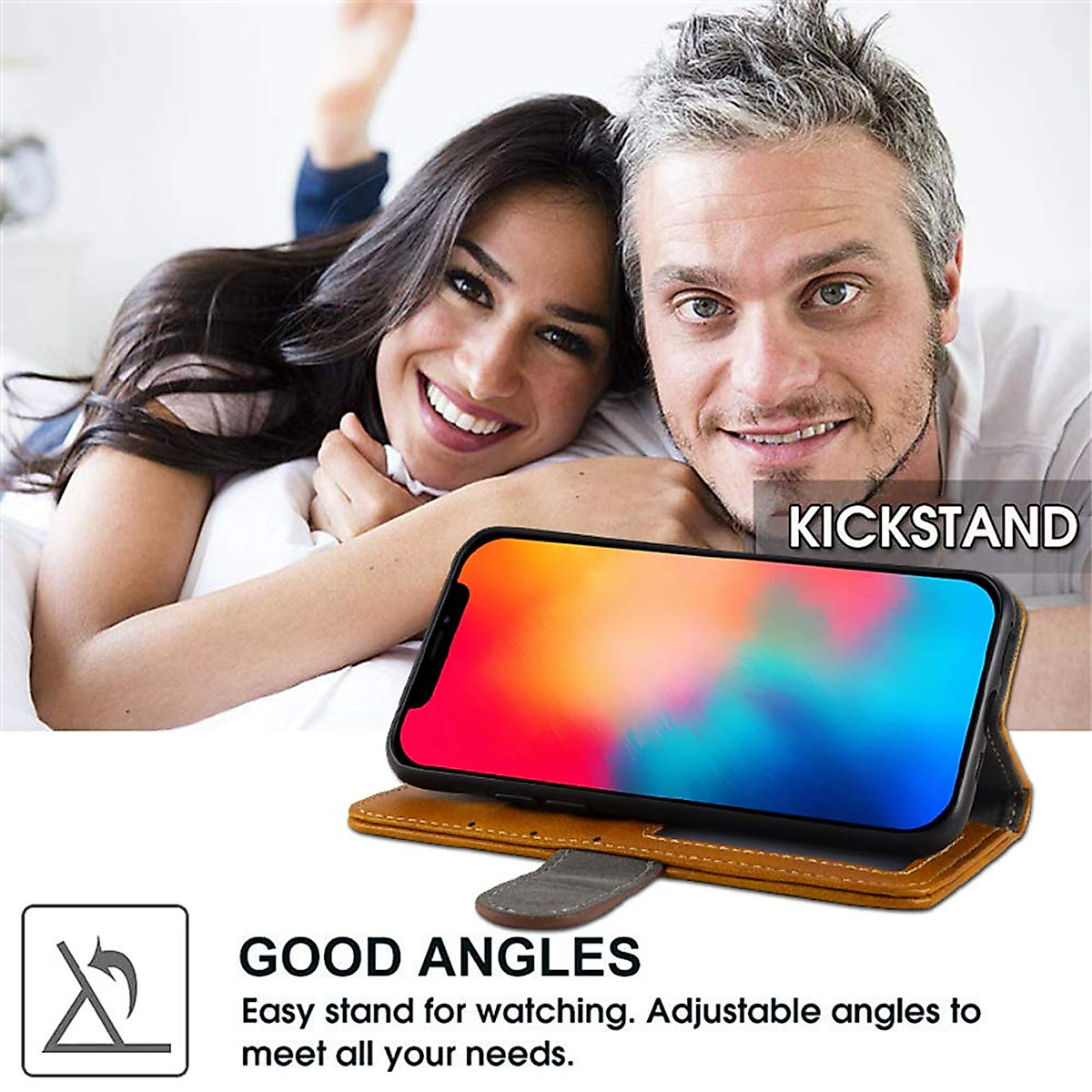 for Gigaset GS110 Case, Leather Wallet Case with Cash & Card Slots Soft TPU Back Cover Magnet Flip Case for Gigaset GS110 (6.1”)