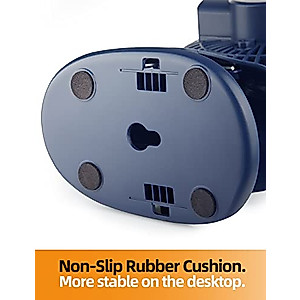 Viniper Rechargeable Clip Fan, Battery Operated Fan : 4 Speeds Strong Wind & 360° Rotation, Sturdy Clamp, Portable Clip on Fan, Quiet and Powerful for Home Office Travel Camping (Blue)