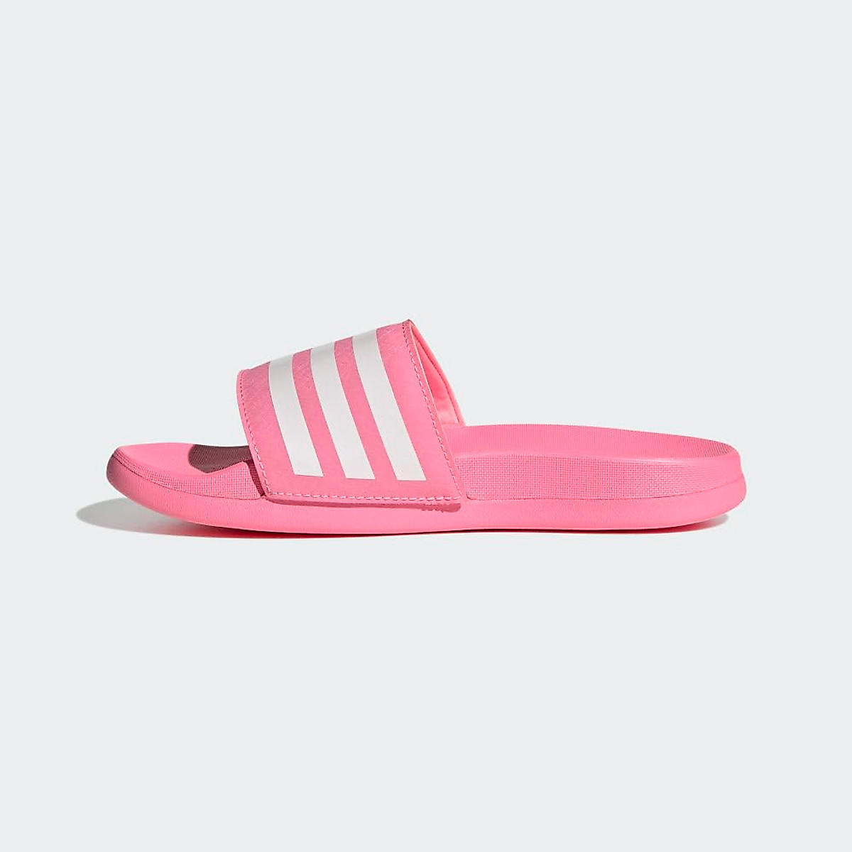 adidas Adilette Comfort Slide Sandal, Beam Pink/White/Beam Pink, 6 US Unisex Big Kid