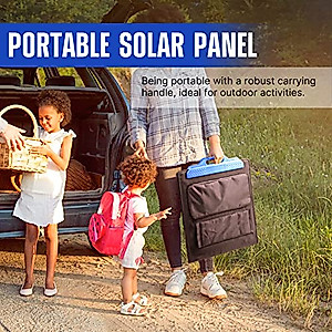 ATEM POWER 100W Portable Solar Panel Foldable Monocrystalline Solar Panel with Adjustable Kickstand Efficient Charge for 12V Battery Power Station for RV Overland Marine Outdoor Camping