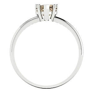 Clara Pucci 1.0 ct Heart Cut Solitaire Stunning Yellow Moissanite Bridal Wedding Anniversary Engagement Ring 14k White Gold SZ 10.5