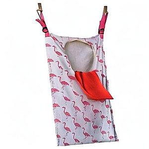 HDHYK Adjustable Door-Hanging Laundry Hamper with Stainless Steel Hooks