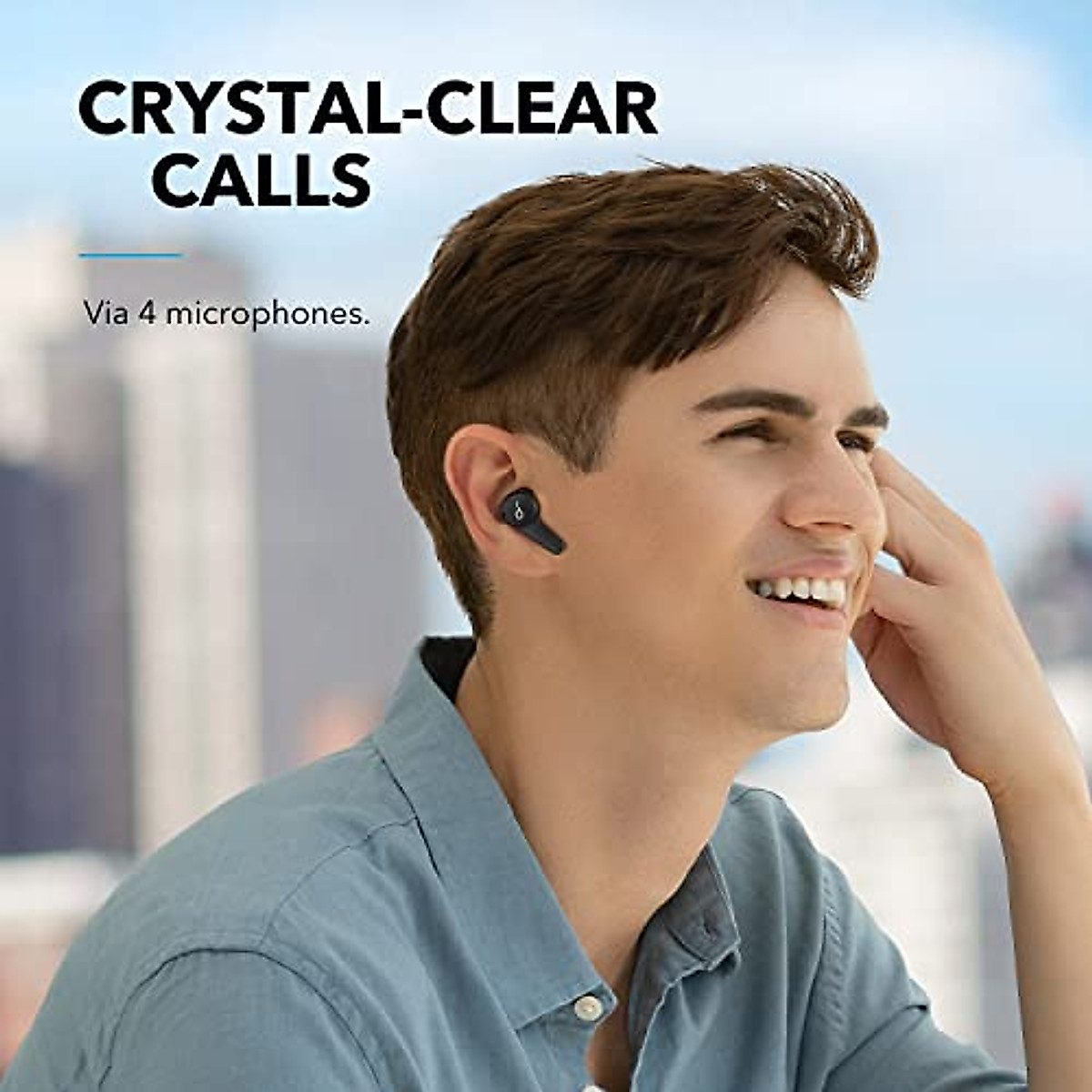 Soundcore by Anker Life Note 3S True Wireless Earbuds, Powerful Sound, 4 Mics for Clear Calls, Superior Comfort, Wireless Charging, 35H Playtime with Fast Charging, Soundcore App (Renewed)