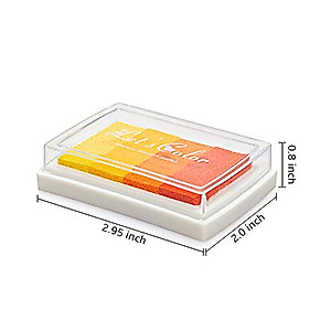 Craft Ink Pad, Set of 6 Washable DIY Stamp Ink Pads for Kids, 24 Colors