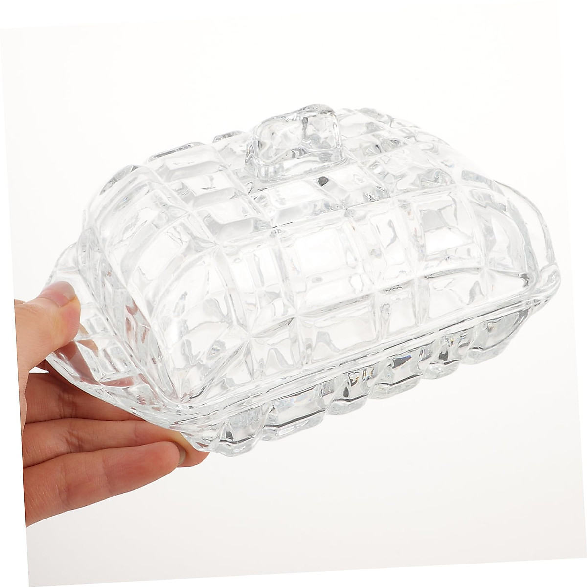 IFANLANDOR Cupcake Display Stand Clear Cake Stand Mini Cupcake Stand Cupcake Holder with Lid Cupcake Stands Clear Display Stand Centerpiece Table Decorations Fruit Tray Dessert Glass Plate