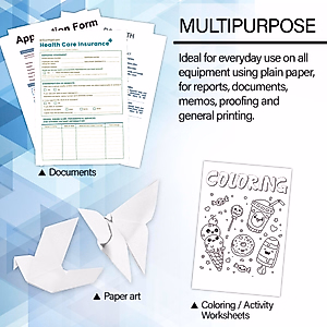 BAZIC 80 Sheets 8.5" x 11" White Multipurpose Paper, 20 LB (75 gsm), Copy Paper Fax Laser & General Printing (80/Pack), 1-Pack