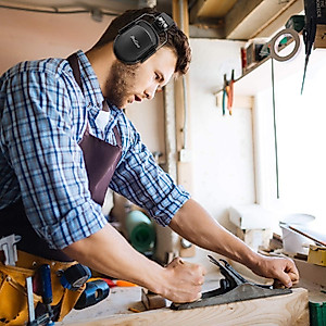 ProCase Noise Reduction Safety Ear Muffs NRR 28dB Bundle with Hearing Ear Protection Ear Defenders NRR 29dB