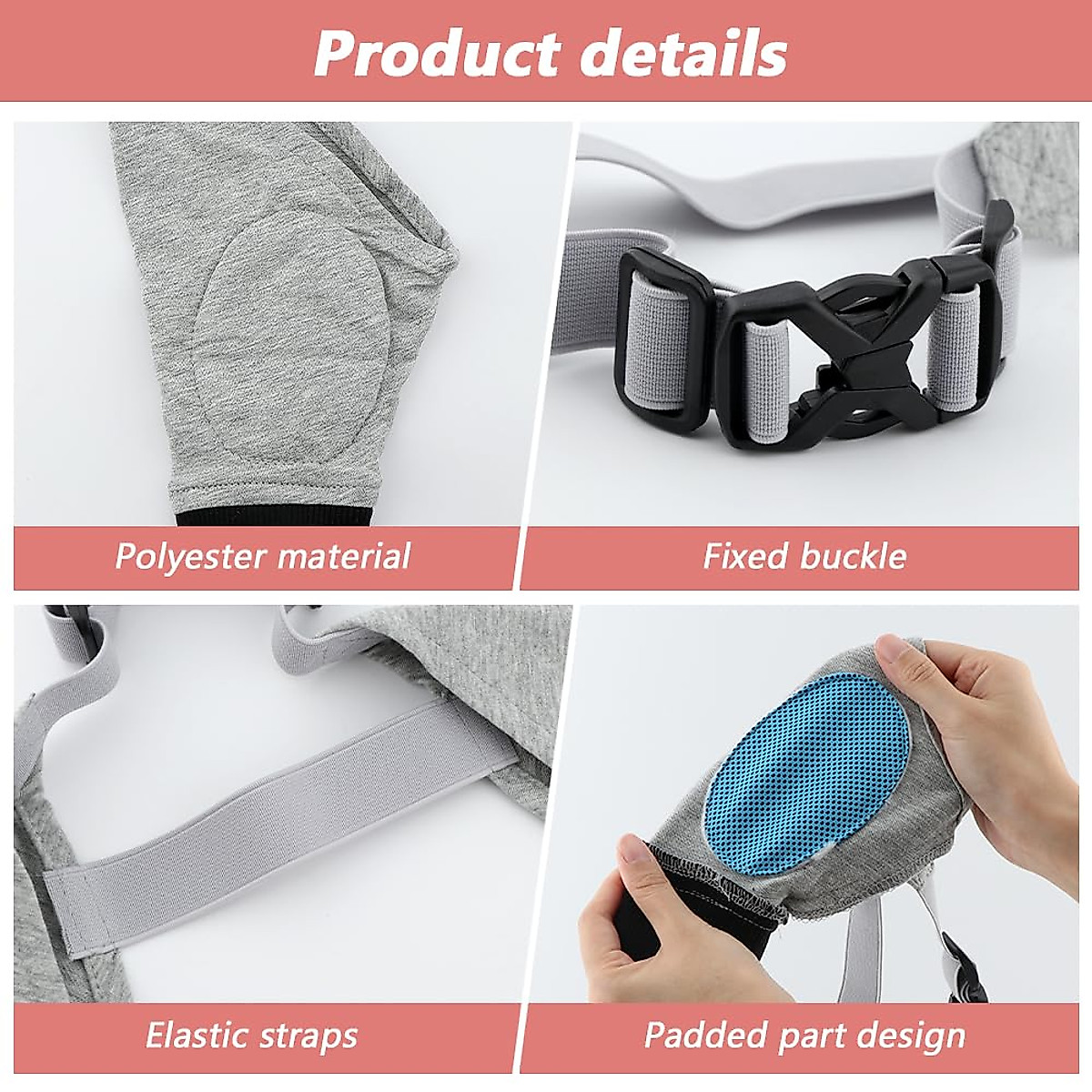 Jaeskeclip Dog Leg Wound Protector, Dog Surgery Recovery Sleeve, 1 Pc Dog Elbow Brace with Dog Earmuff, Pet Elbow Brace Protector for Preventing Injuries and Sprains, Elbow Shoulder Support(Size:L)