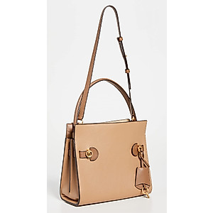 Tory Burch Women's Lee Radziwill Small Double Bag, Tiramisu, Tan, One Size