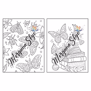 Butterflies Adult Coloring Book: Beautiful Butterfly Designs with Lovely Flowers, Cute Animals and Relaxing Nature Scenes for Stress Relief and Relaxation