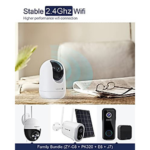 Indoor Security Camera 2K, Pet Camera with Phone App, WiFi Cameras for Home Security Camera for Dog/ Baby Monitor/Elder Pan Tilt, 2.4G, 24/7, 2-Way Talk, Human Detection, Motion Tracking, SD&Cloud